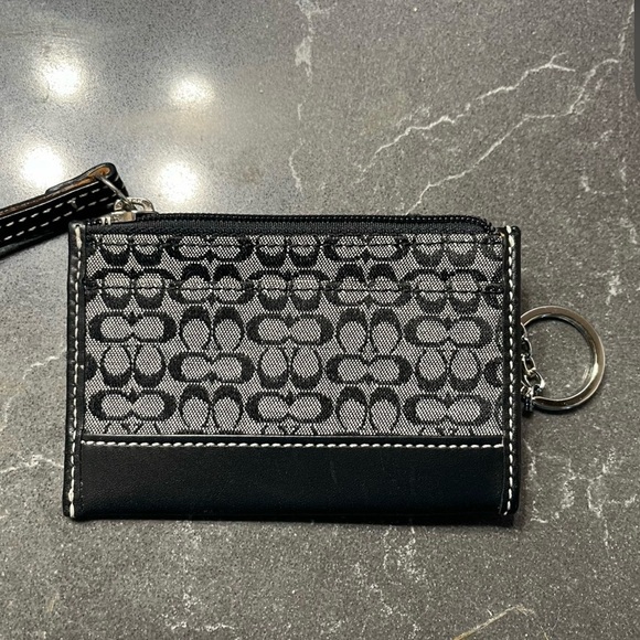 Coach | Accessories | Coach Black And Gray Key Card Holder | Poshmark